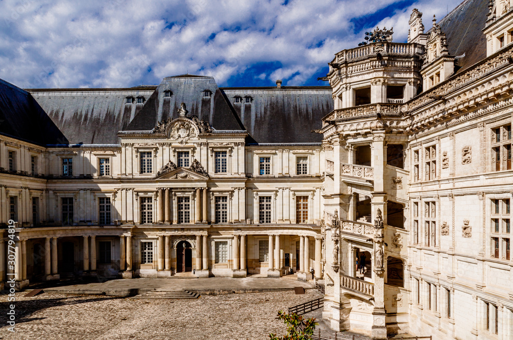 The Royal Palace of Castle of Blois (Chateau de Blois). Included in the ...