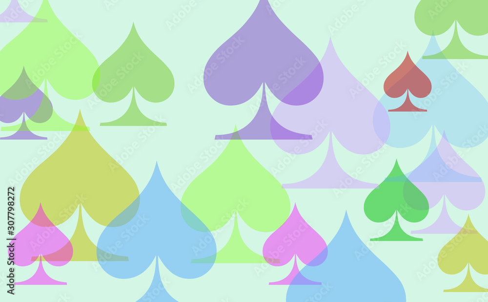 Graphic of colorful isolated symbols on soft background. Elegant and ...