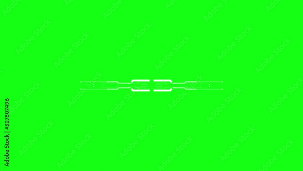 HUD line interfaces with different line and moving animation. Abstract ...