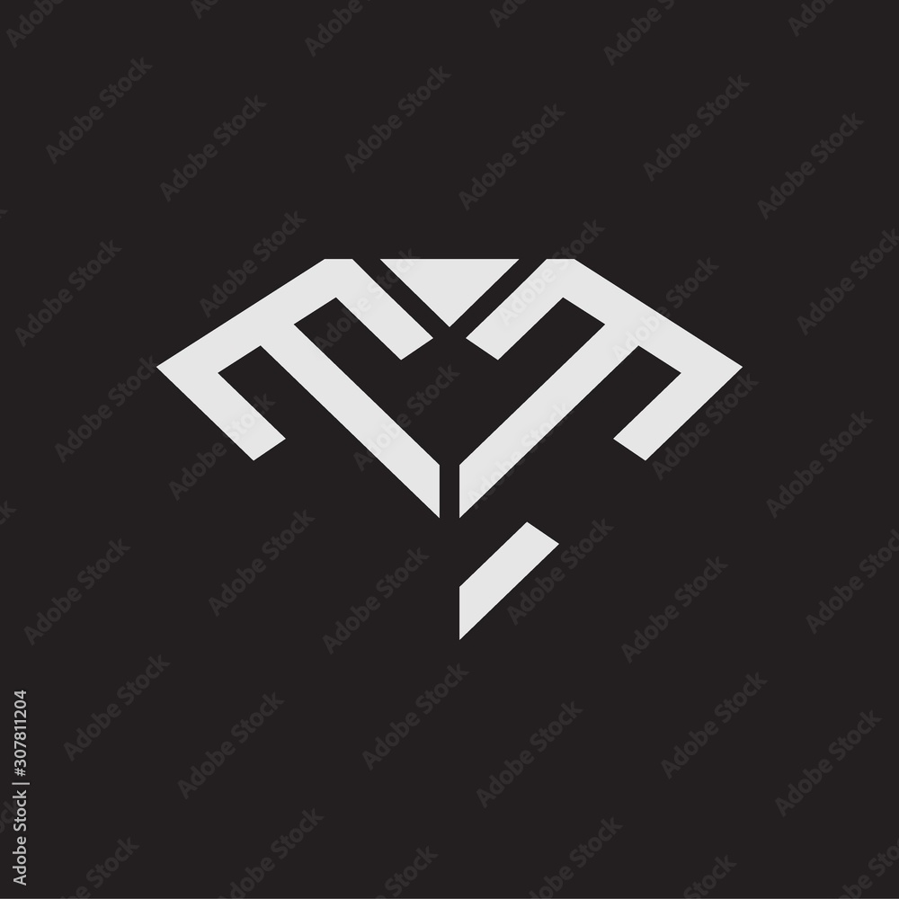TT Logo monogram with diamonds shape ribbon designs template isolated ...