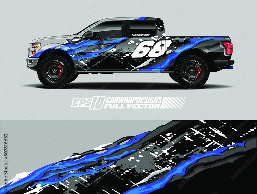 vehicle graphic livery design vector. Graphic abstract stripe racing ...