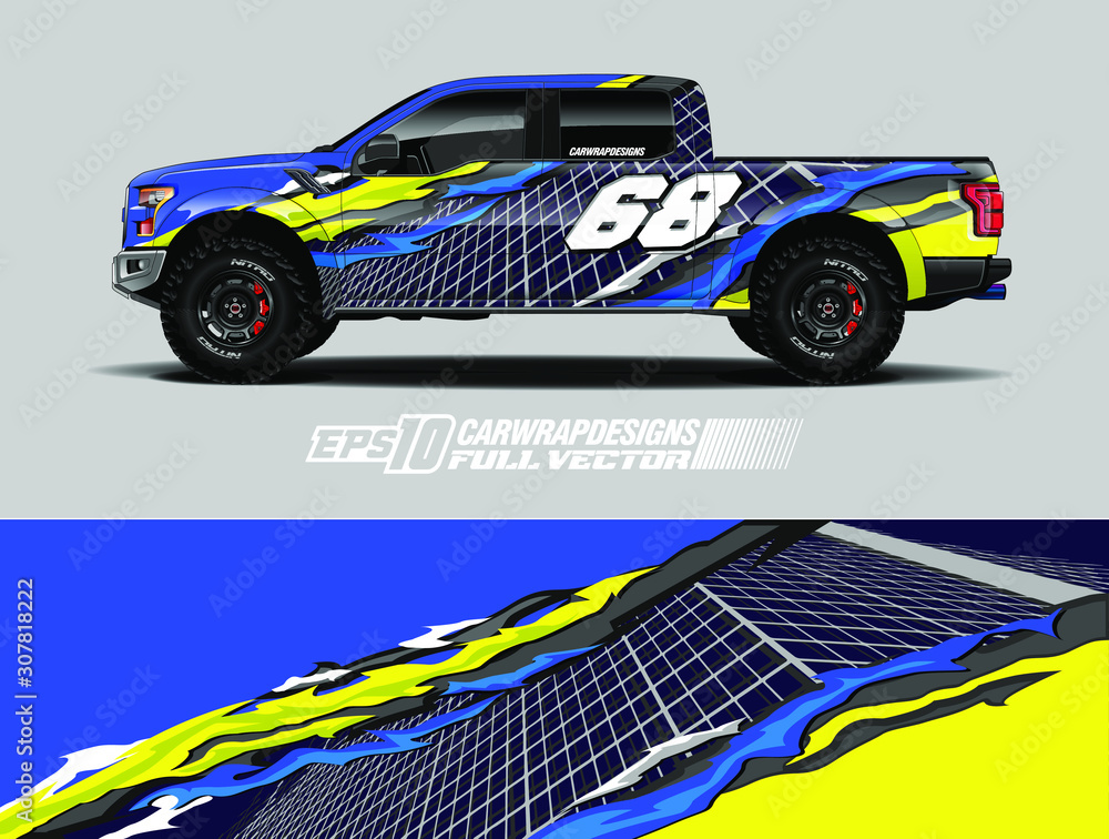 vehicle graphic livery design vector. Graphic abstract stripe racing ...