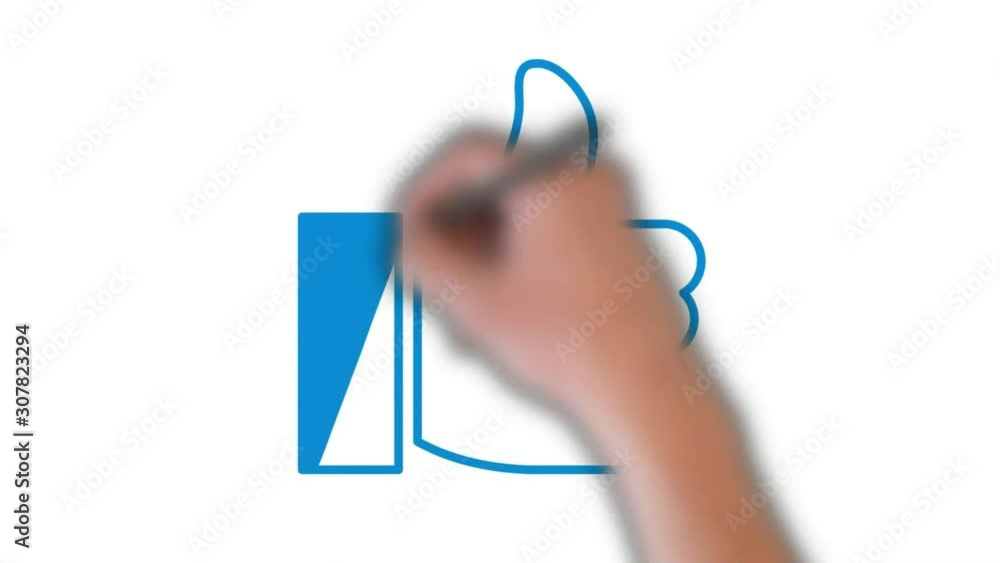 like, sign, face, social, media, animation, doodle, video, film ...