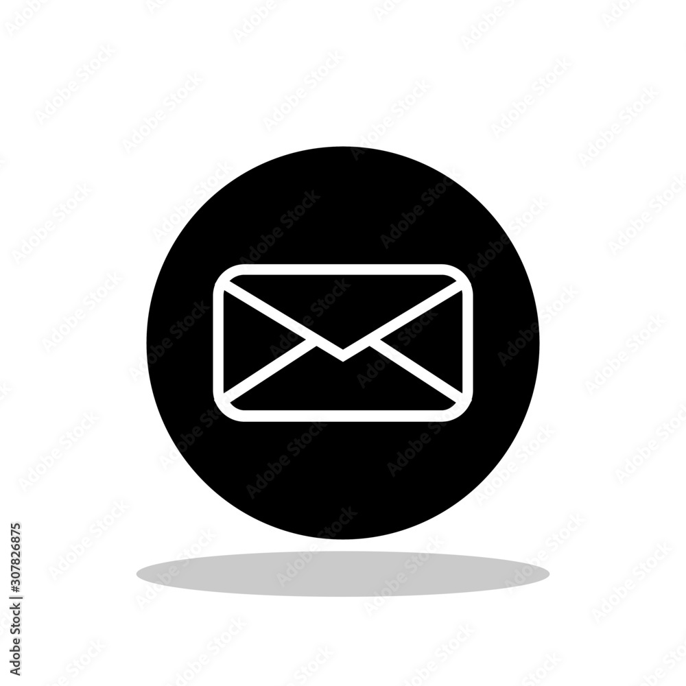 Vetor de Email icon in flat style. Mail symbol for your web site design ...