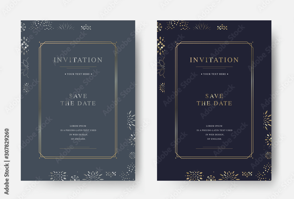 Vintage luxury vector invitation card Stock Vector | Adobe Stock