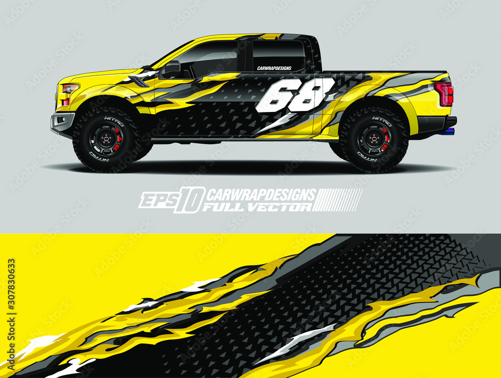 vehicle graphic livery design vector. Graphic abstract stripe racing ...