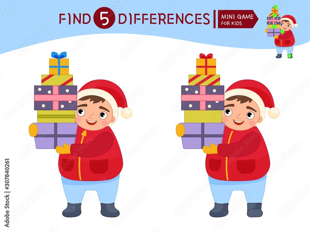 Find differences. Educational game for children. Cartoon vector ...
