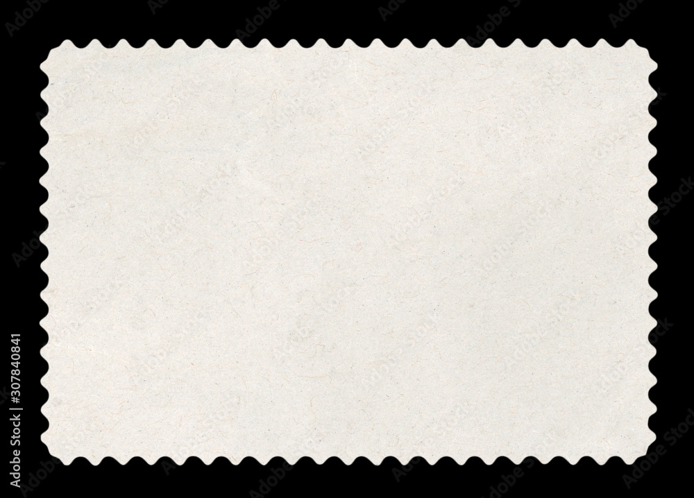 Blank postage stamp - Isolated on Black (Clipping path included) Stock ...