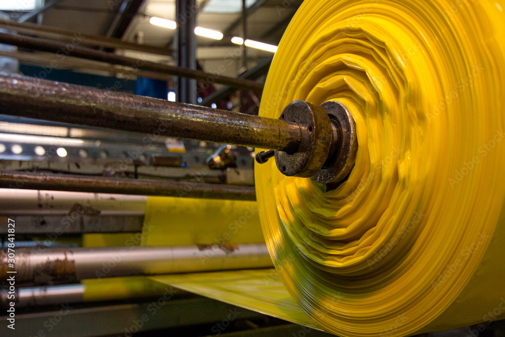 Imagery of Yellow spool plastic packaging sheet heavy duty for ...