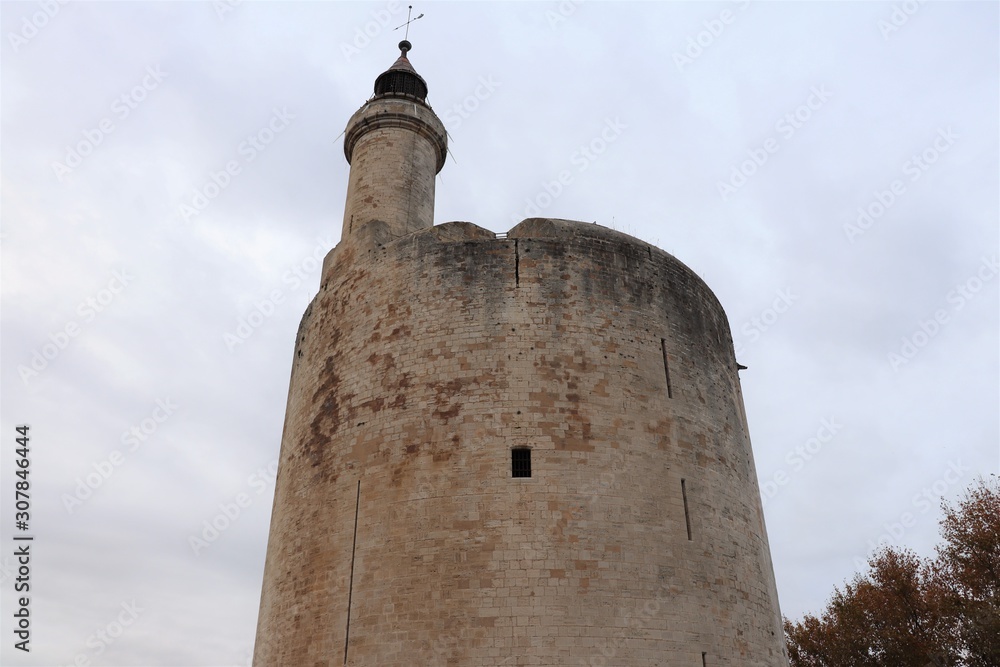 La tour de Constance dans le village de Aigues Mortes - Département du ...