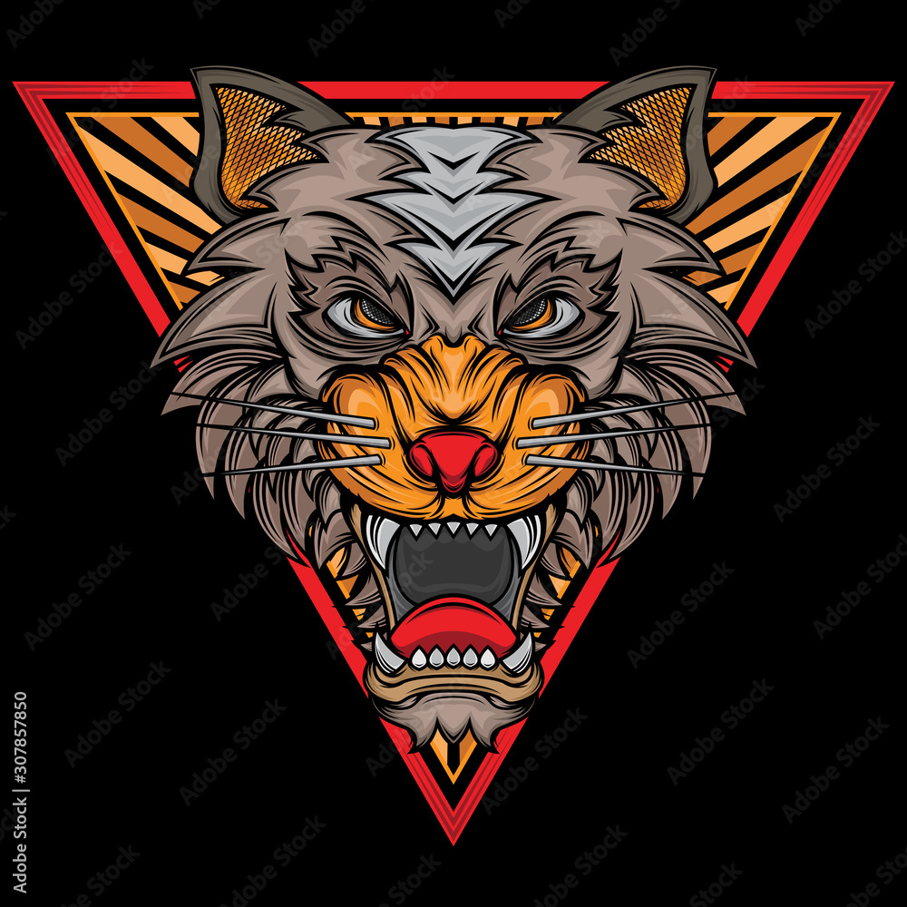angry wolf logo vector design Stock Vector | Adobe Stock