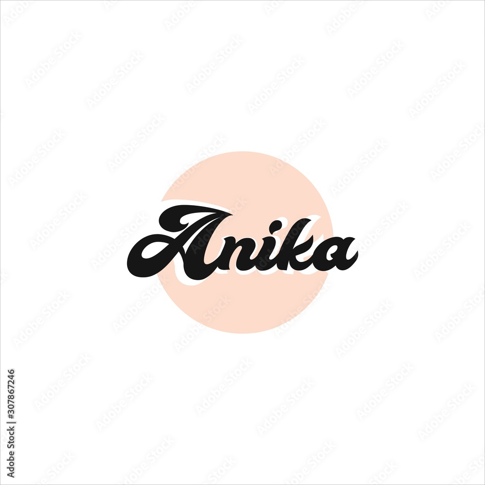 Anika Logo simple and minimalist templates Stock Vector | Adobe Stock