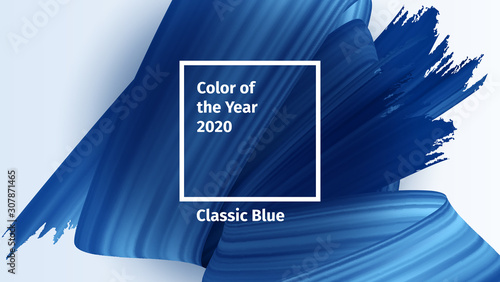Color of the year 2020 vector concept. Classic Blue Color trend palette ...