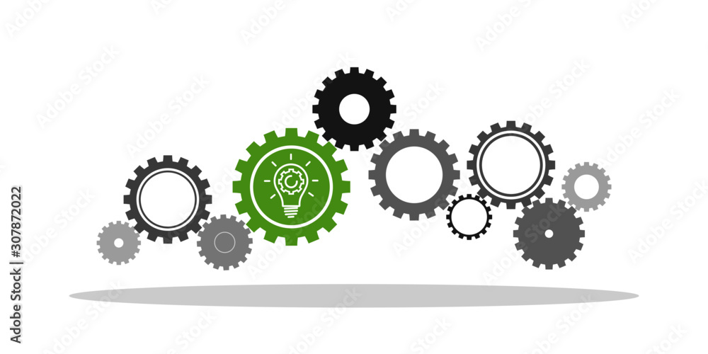 Solution concept in flat style. Solution symbol for your web site ...