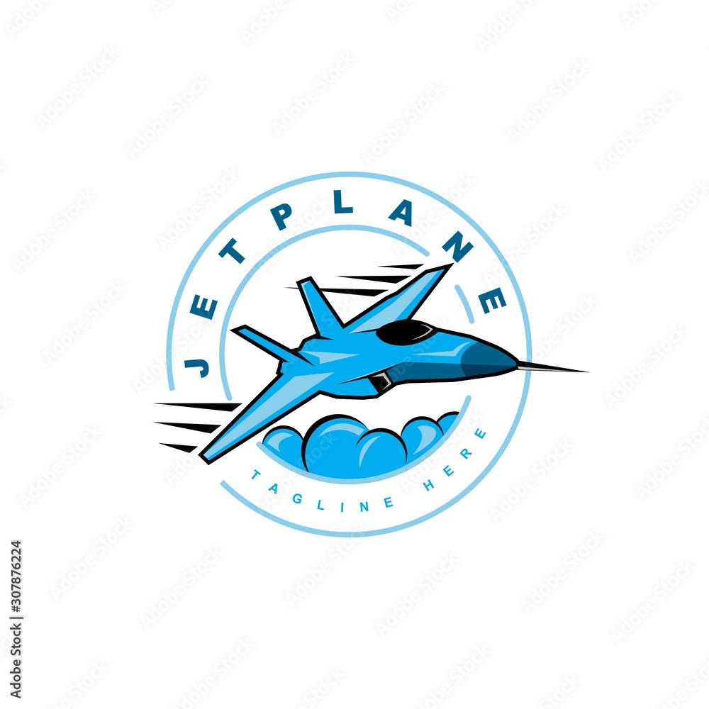 Jet symbol logo design vector template Stock Vector | Adobe Stock