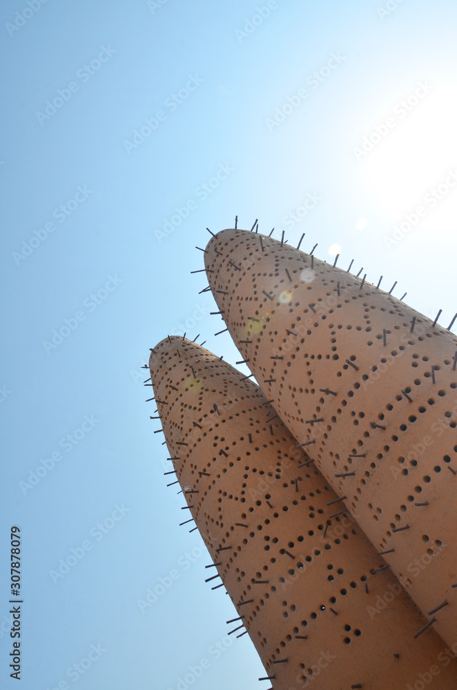 Pigeon Towers, traditional islamic architecture in Doha Qatar. Stock ...