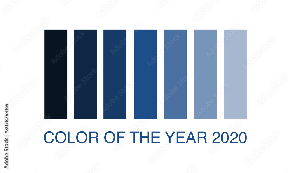 Color of the Year 2020 Classic Blue. Background fashion palette Stock ...