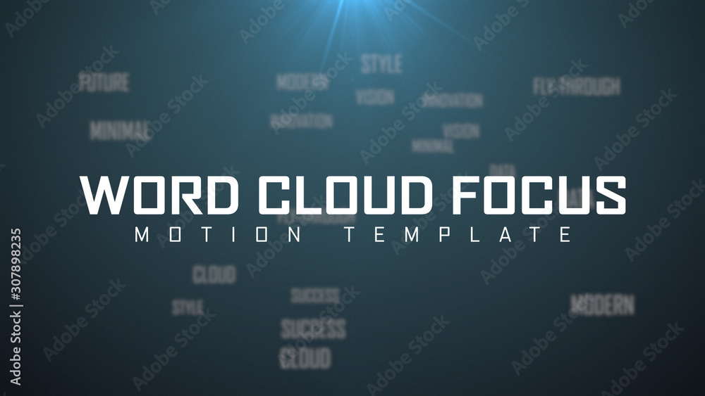 Word Cloud Focus Title Stock Template | Adobe Stock