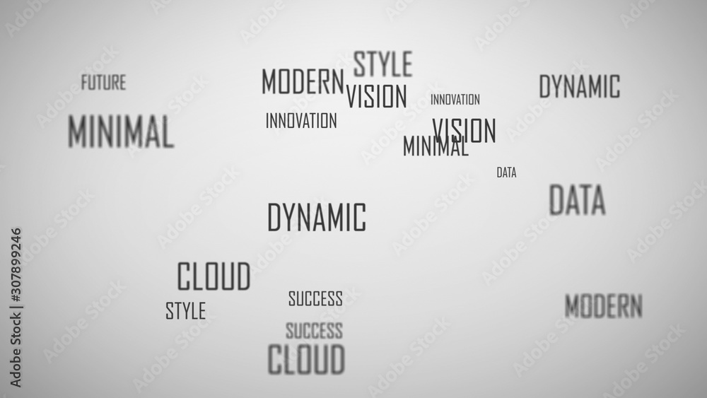 Minimal Word Cloud Stock Template | Adobe Stock