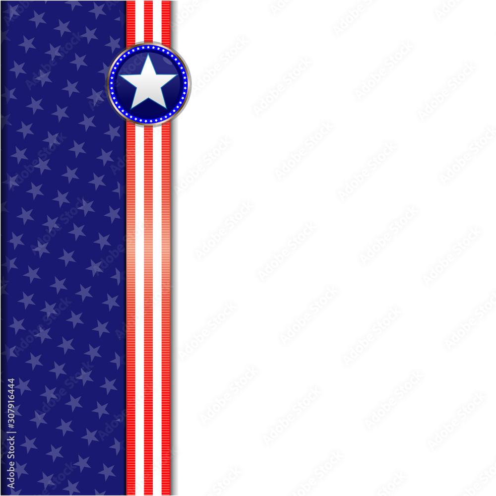 USA flag frame background with clean space for your text. Stock Vector ...