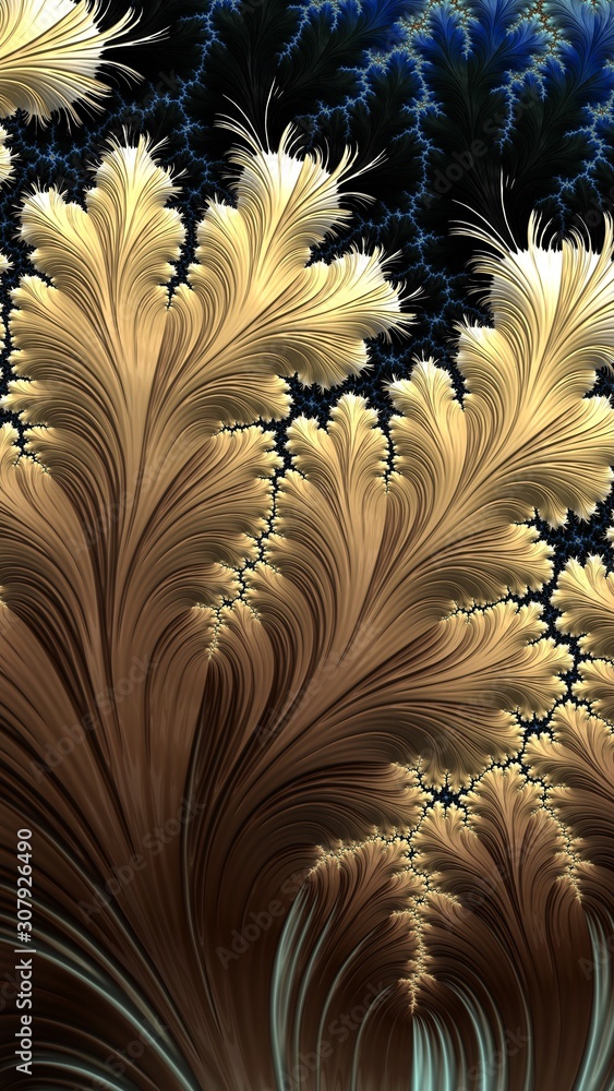 Artfully 3D rendering fractal, fanciful abstract illustration and ...