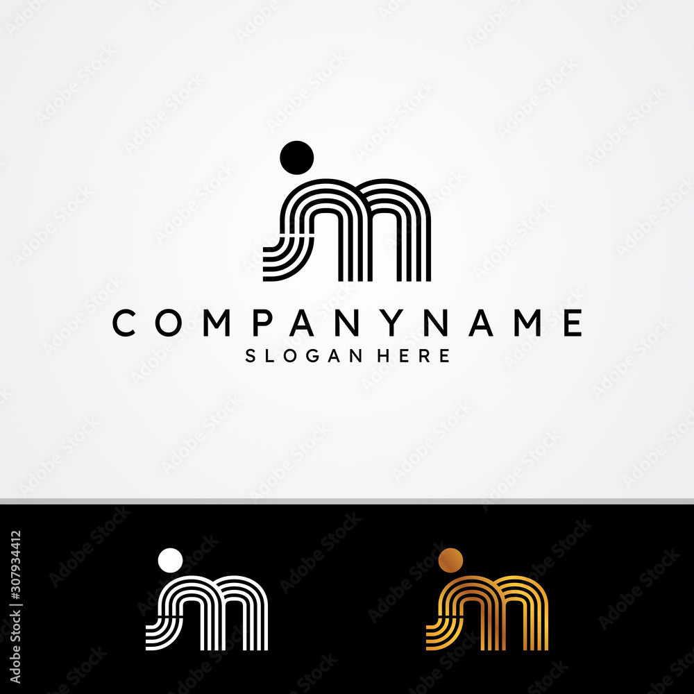 Vector letter JM monogram symbol design minimalist Stock Vector | Adobe ...