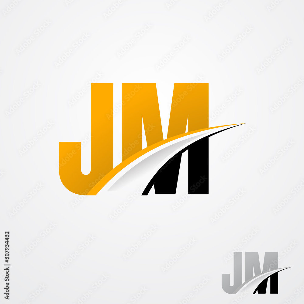 Vector letter JM monogram symbol design minimalist Stock Vector | Adobe ...