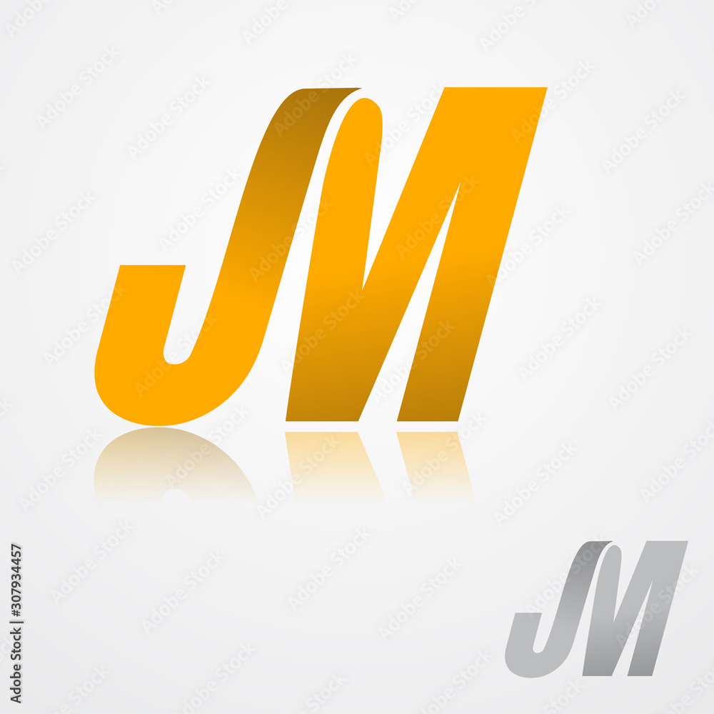 Vector letter JM monogram symbol design minimalist Stock Vector | Adobe ...