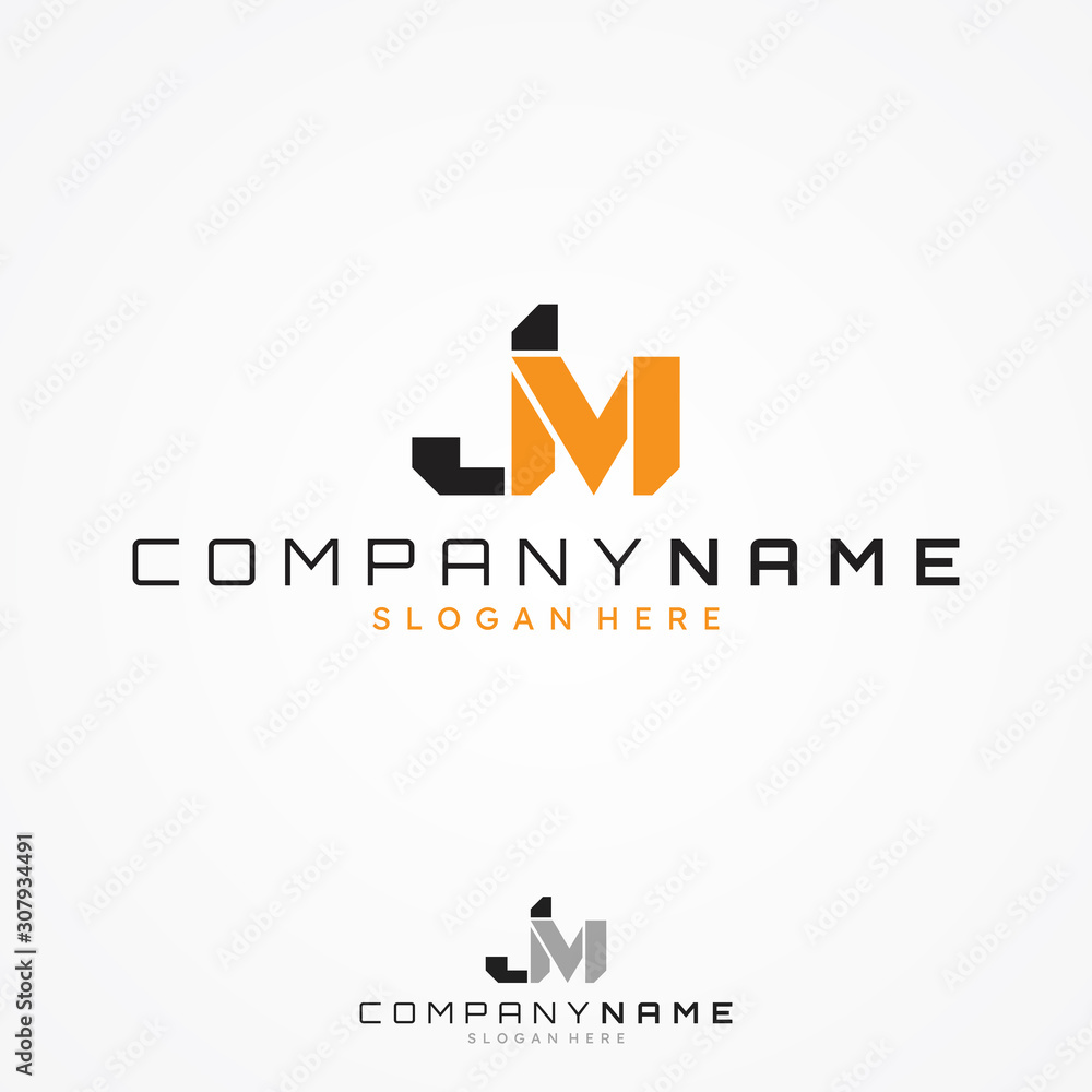 Vector letter JM monogram symbol design minimalist Stock Vector | Adobe ...