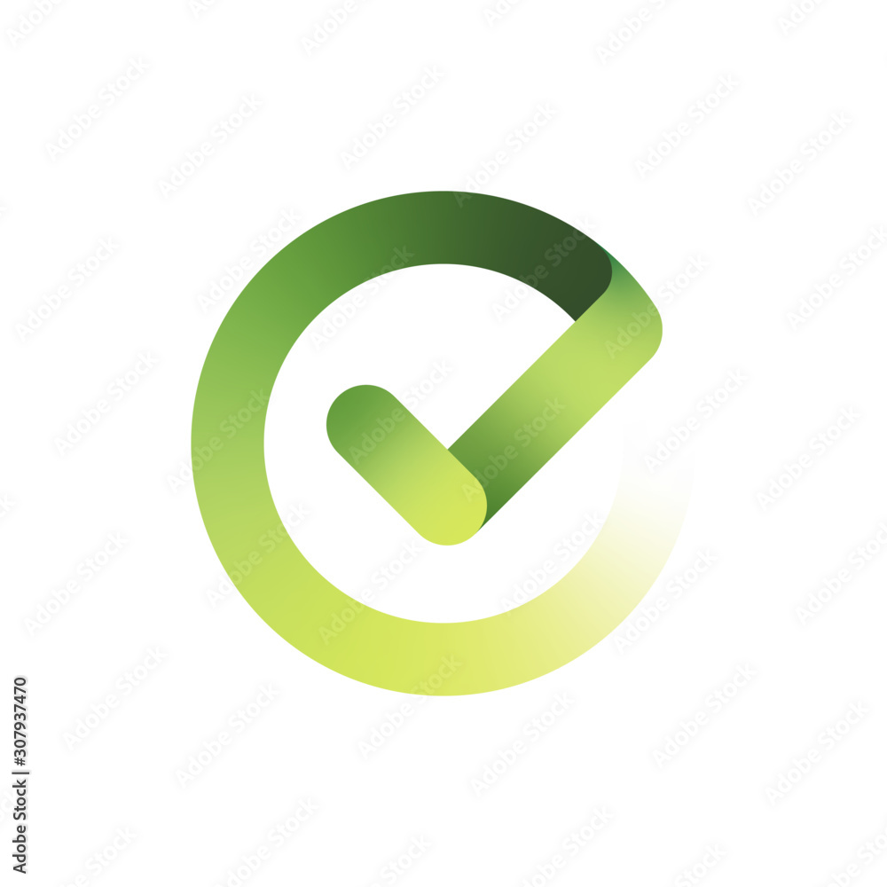 Check mark design,logo template,clean vector Stock Vector | Adobe Stock