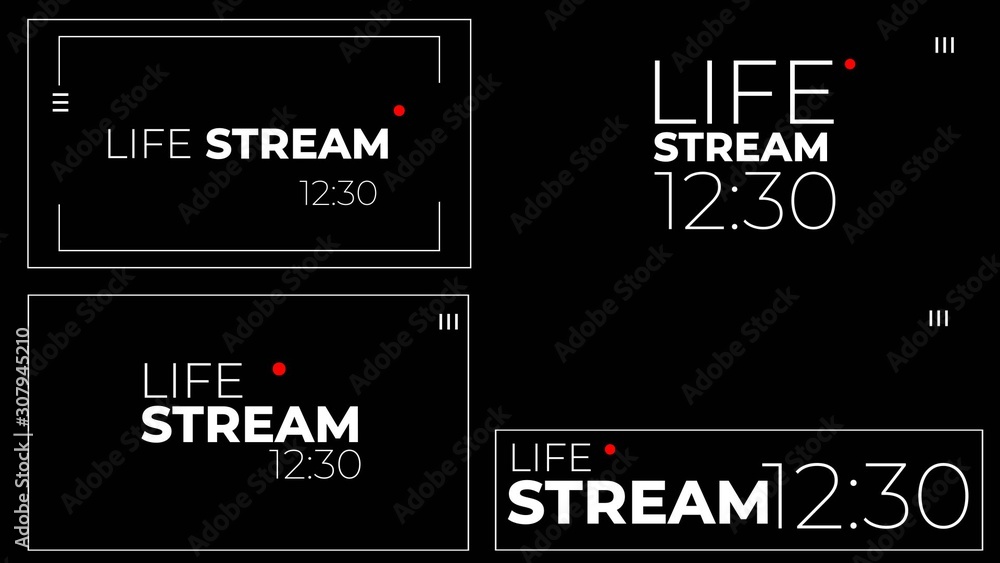 Animated Live Stream Title Stock Template | Adobe Stock