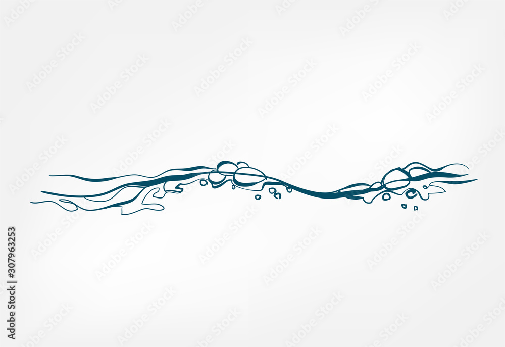 splash vector isolated line water drop Stock Vector | Adobe Stock