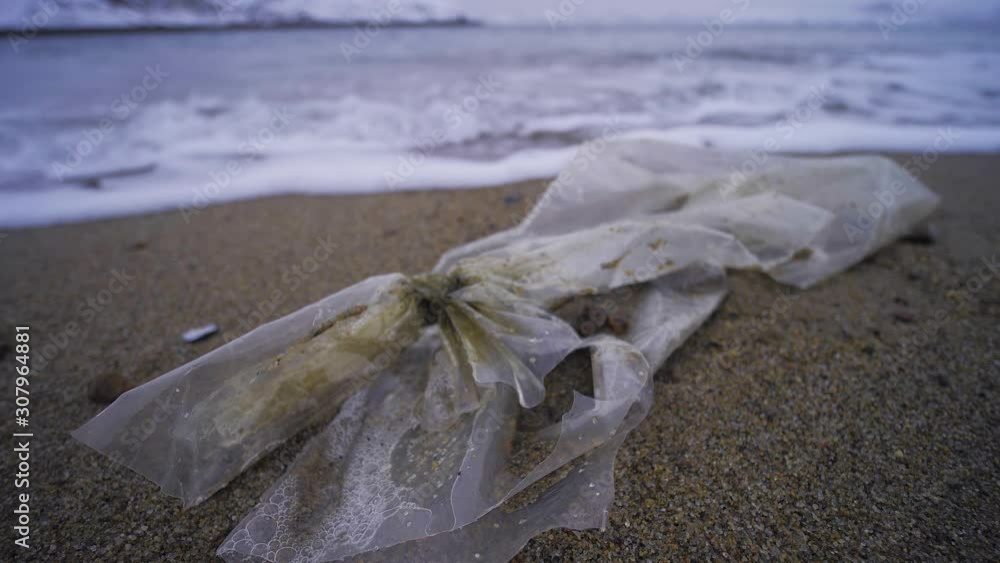 Arctic ocean pollution concept. Plastic pollution trash on the ocean ...