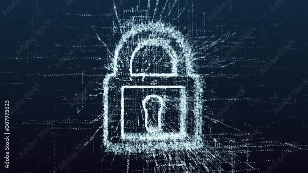 A symbol of safety and security in digital cyberspace. Electronic ...