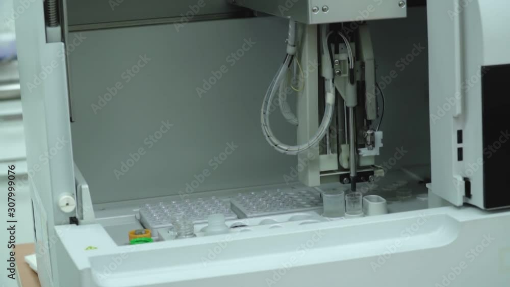 Modern automated laboratory installation for testing patients Stock ...