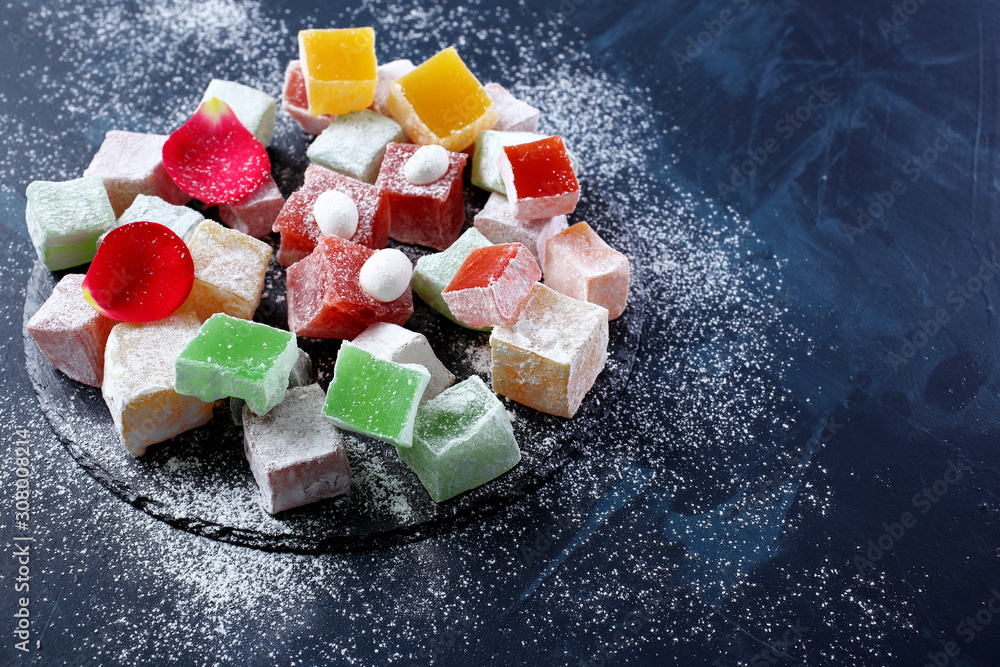 dolci tipici Turchi rahat Stock Photo | Adobe Stock