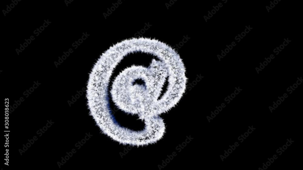 3d animated Christmas ice frost typeface with alpha channel the ...
