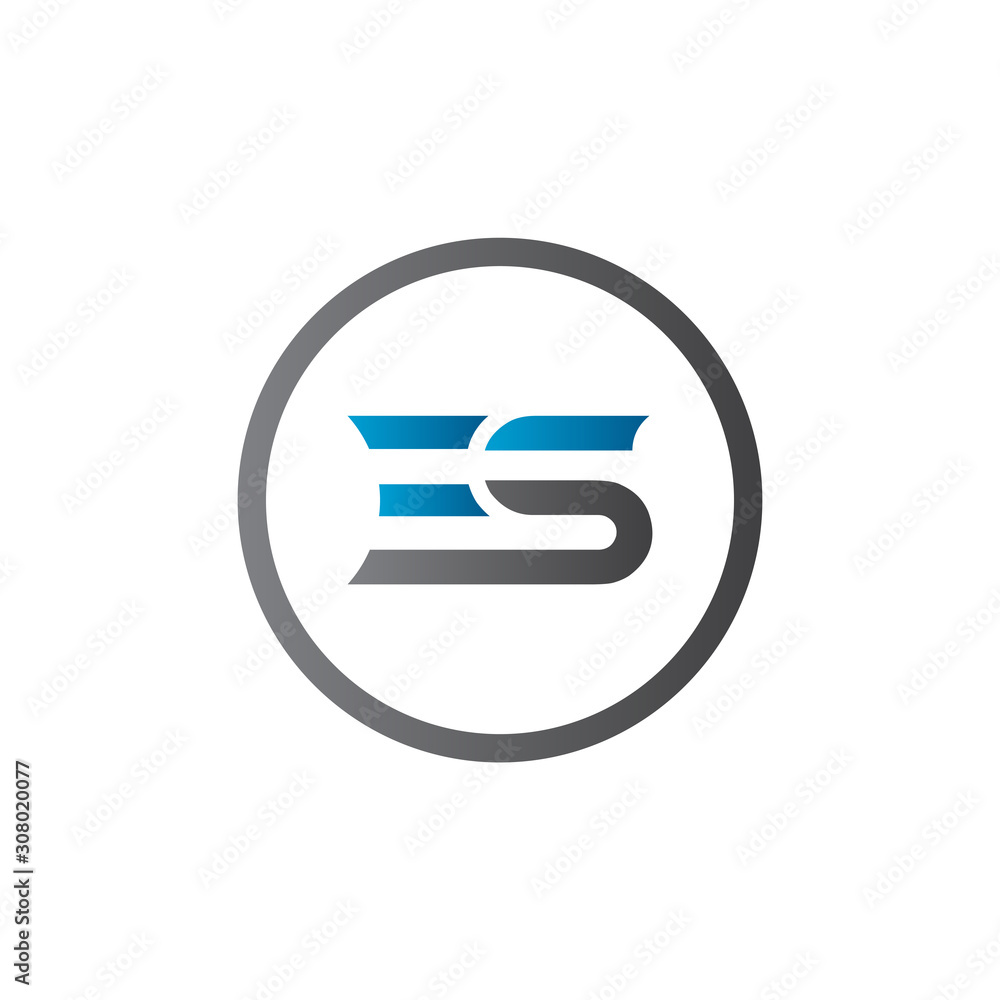 Initial ES Letter Linked Logo. Creative Letter ES Modern Business Logo ...