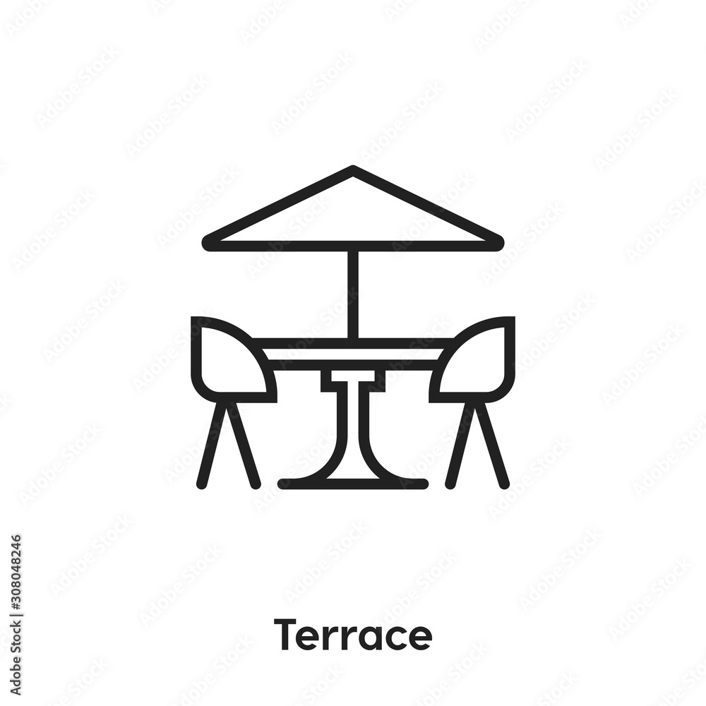 terrace icon vector. terrace icon vector symbol illustration. Modern ...