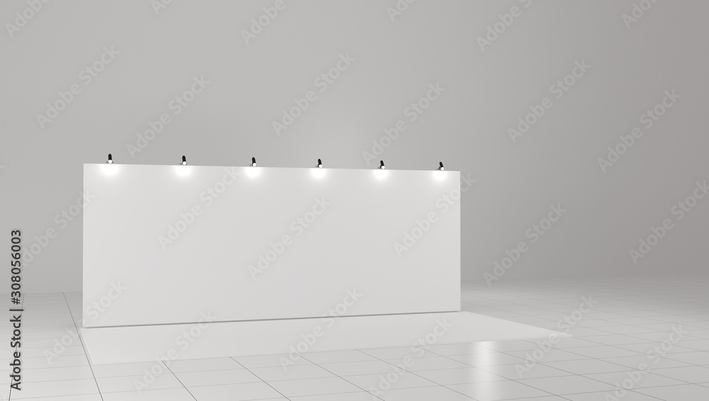 Blank backdrop banner. 3d illustration isolated on white background ...