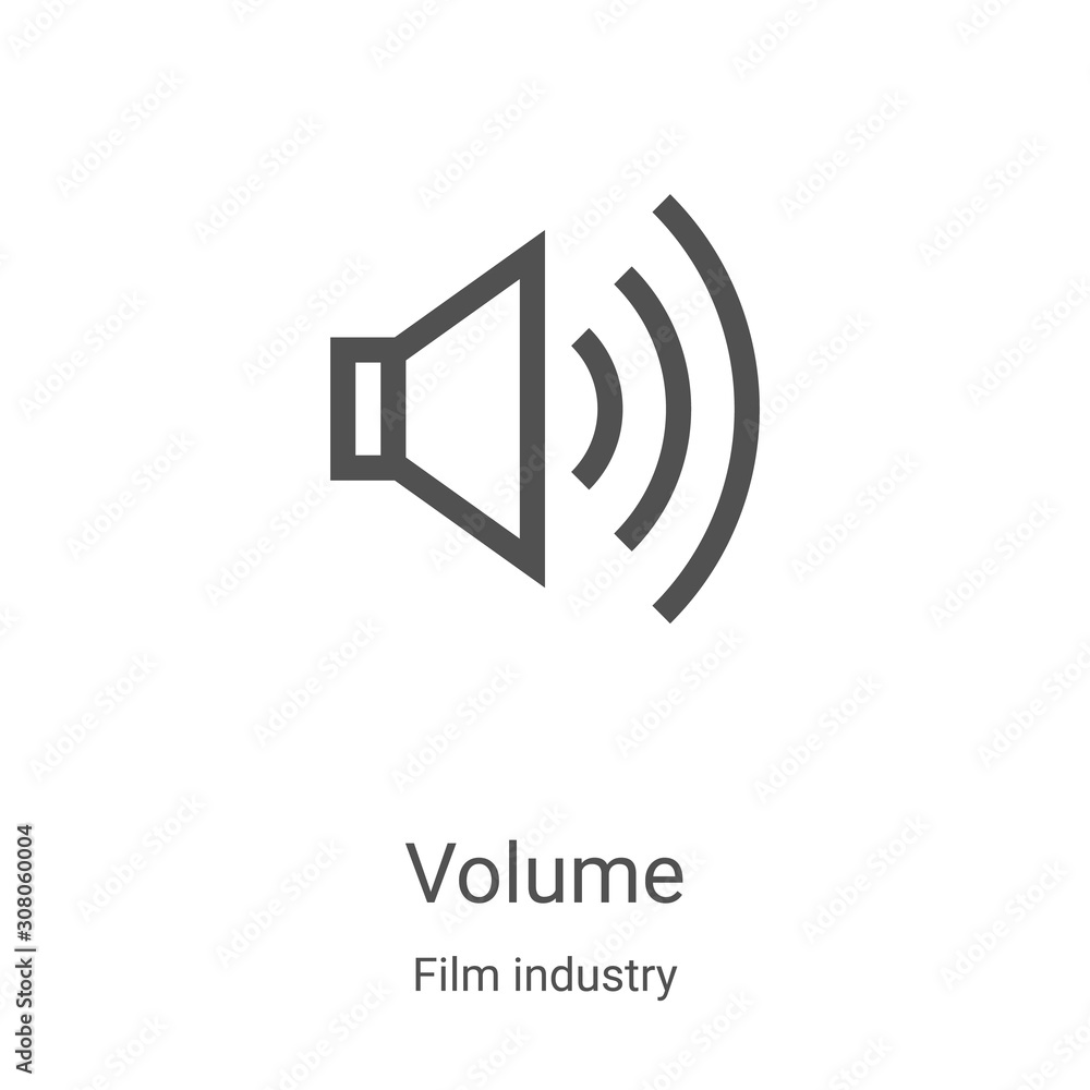 volume icon vector from film industry collection. Thin line volume ...