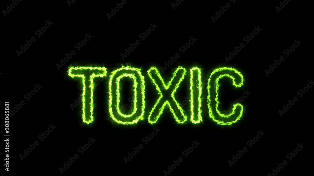 Toxic Animated Glow Text Green Stock Video | Adobe Stock
