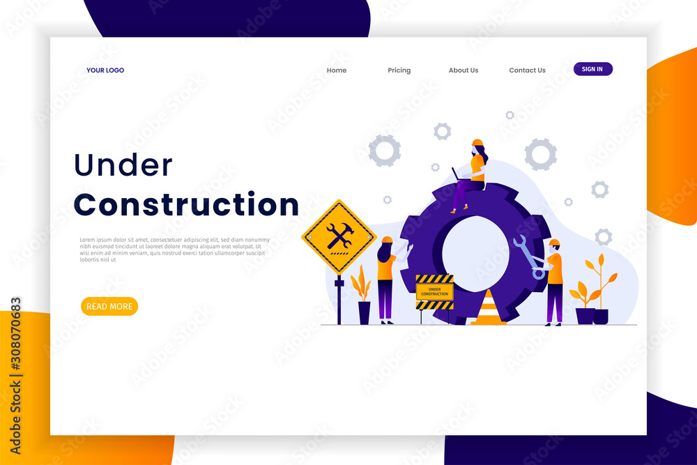website under construction landing page. Under construction can be used ...