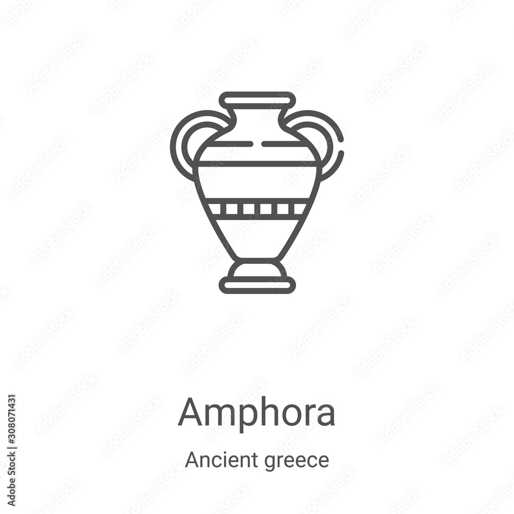 amphora icon vector from ancient greece collection. Thin line amphora ...