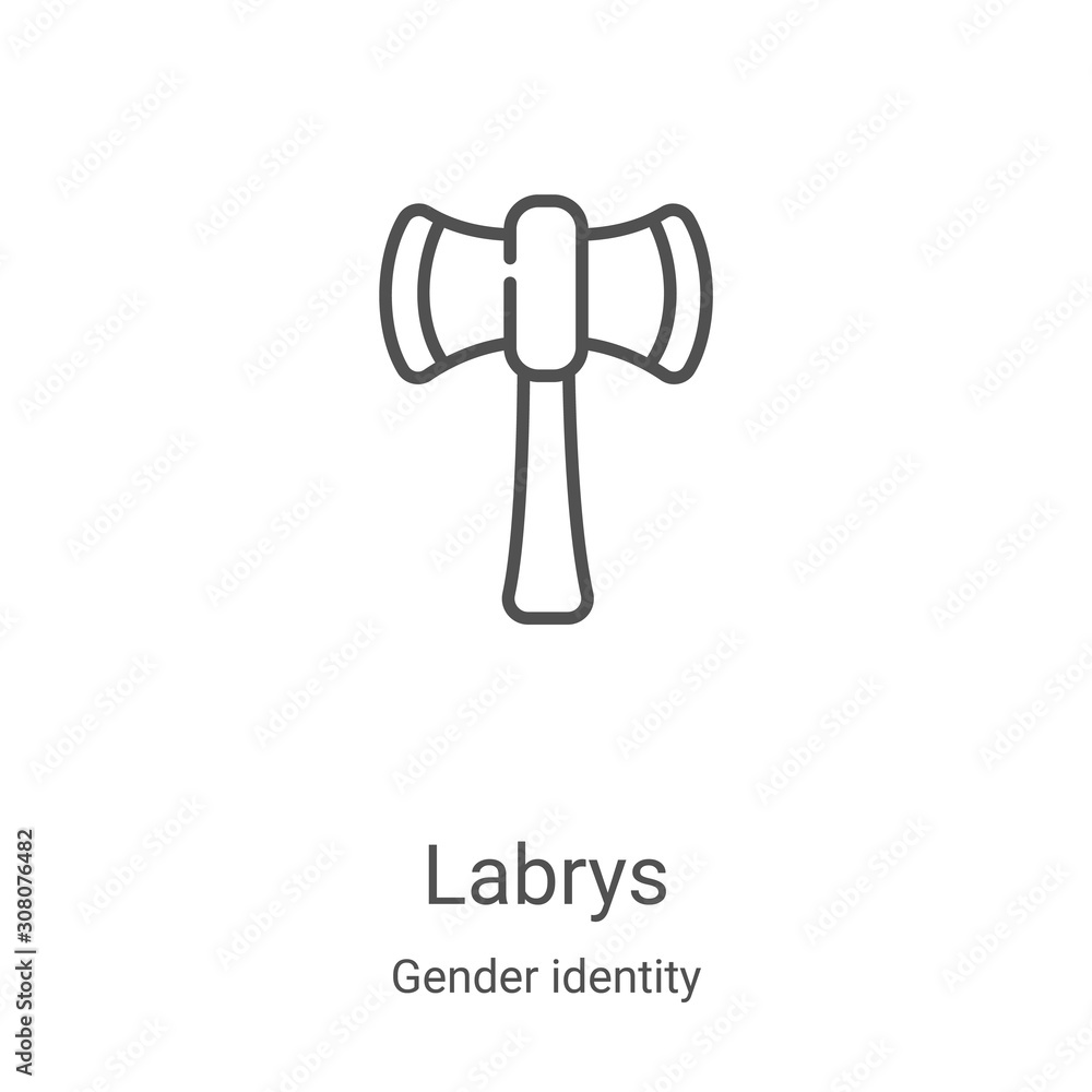 labrys icon vector from gender identity collection. Thin line labrys ...