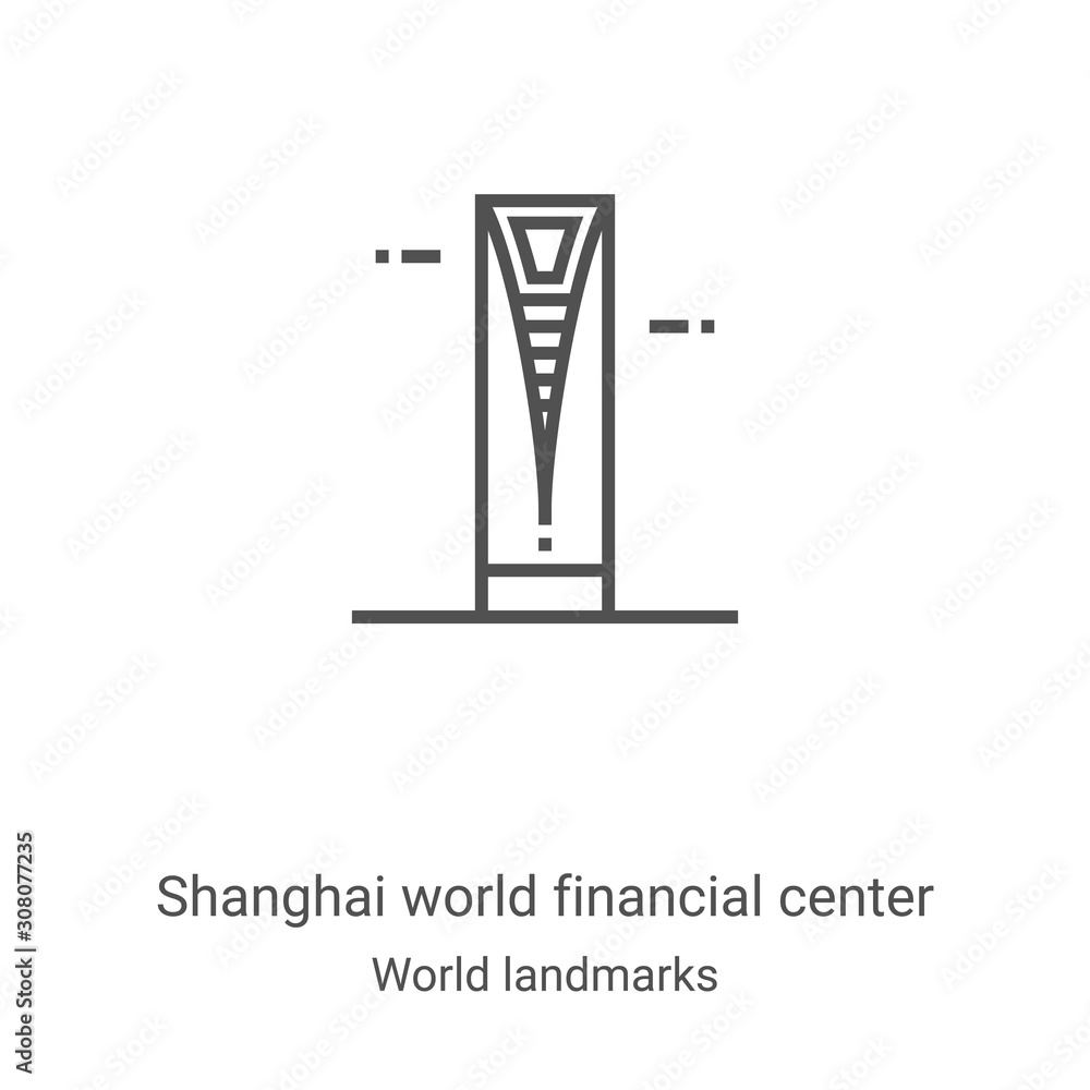 shanghai world financial center icon vector from world landmarks ...