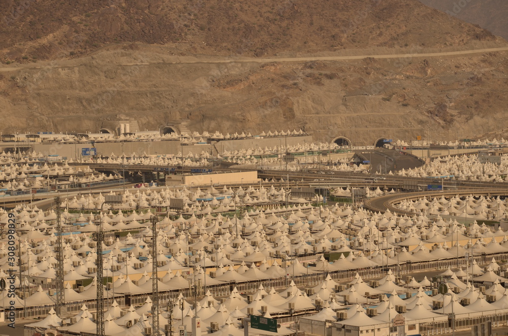 MIna Hajj Tents, Mekkah, Saudi Arabia, Pilgrimage will stay in these ...
