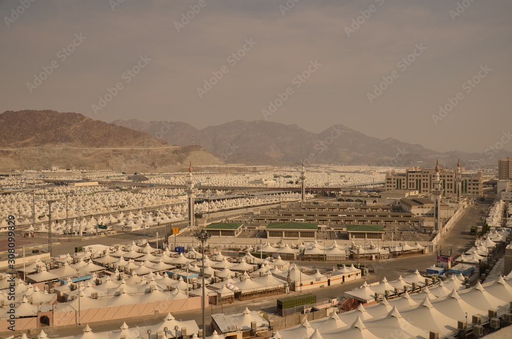 MIna Hajj Tents, Mecca, Saudi Arabia, Pilgrimage will stay in these ...