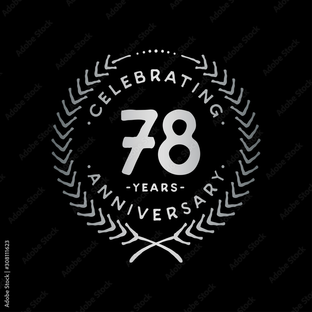 78 years design template. 78th vector and illustration. Stock Vector ...