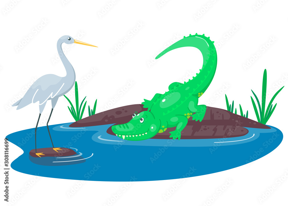 Cute Heron Clipart